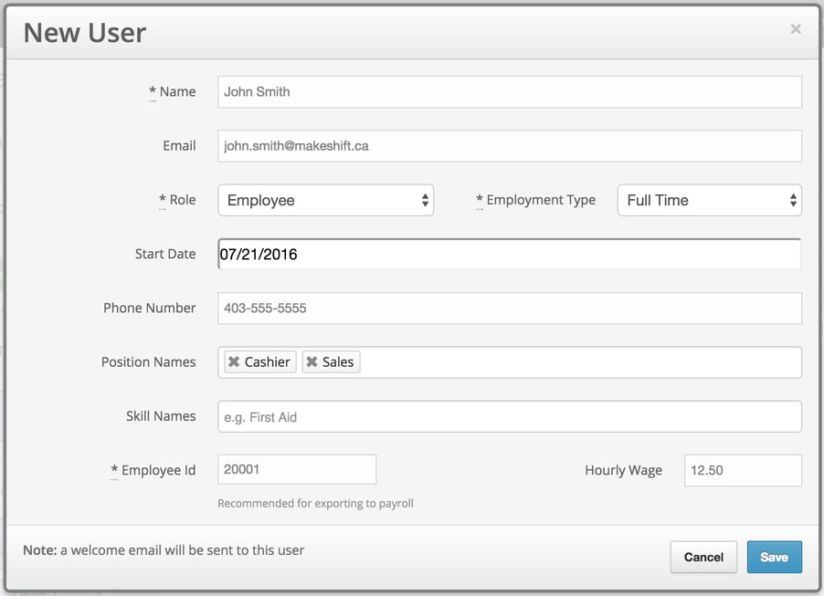Adding a New Employee to a Department