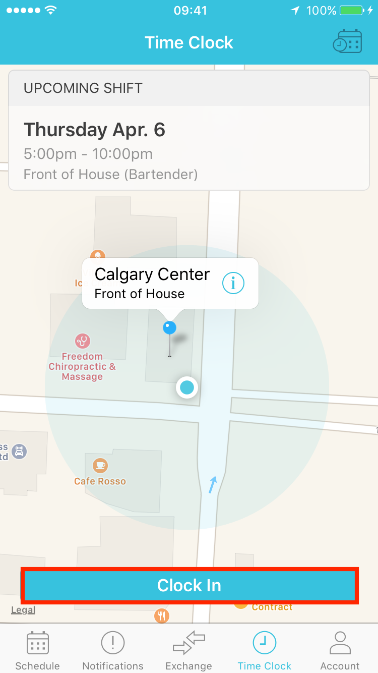 How to Clock In or Out for a Shift