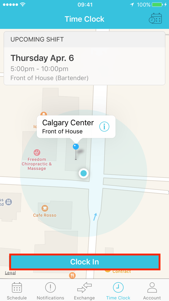 How to Clock In or Out for a Shift