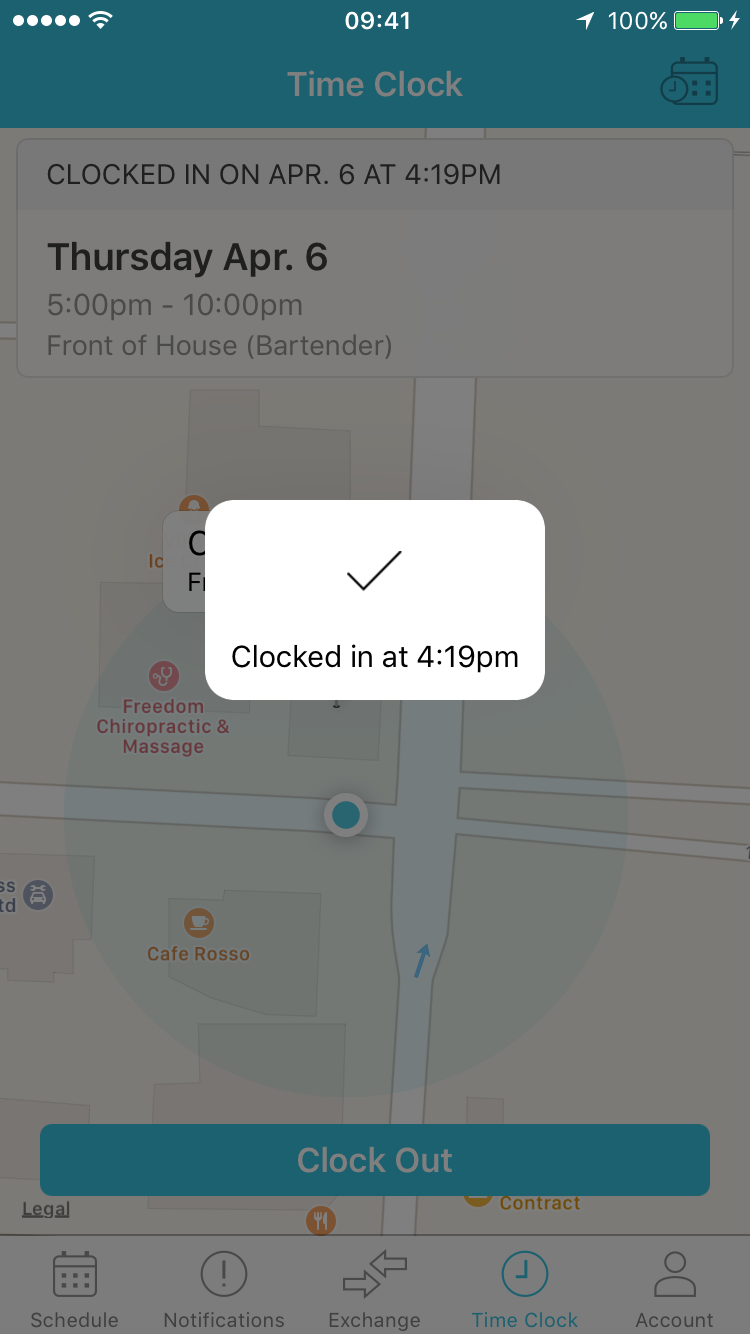 How to Clock In or Out for a Shift