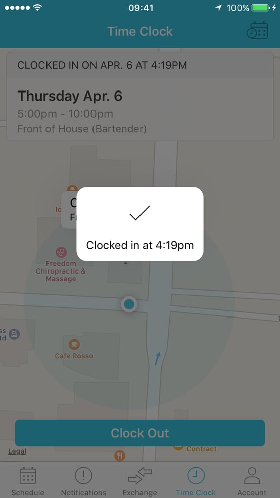 How to Clock In or Out for a Shift