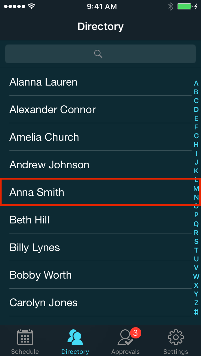Viewing the Employee Directory