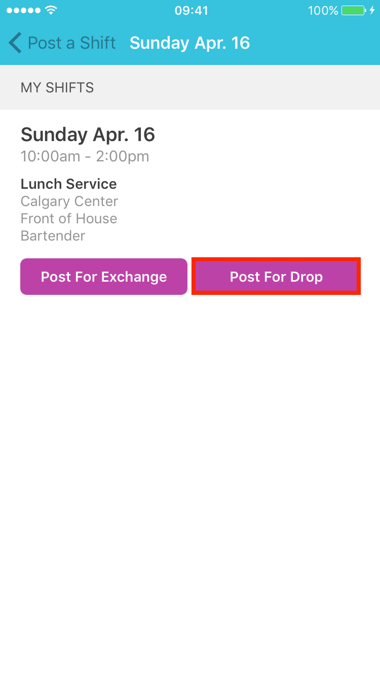How to Post a Shift for Drop