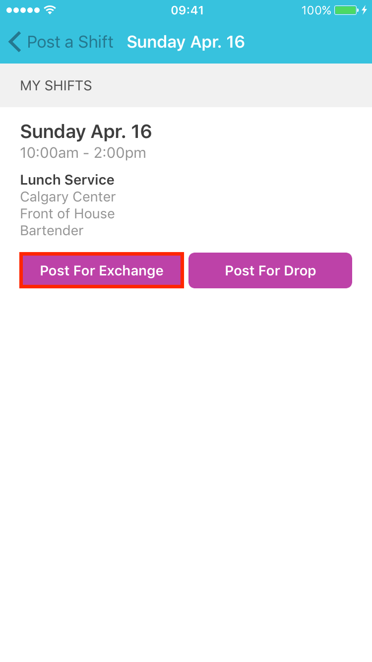 How to Post a Shift for Exchange