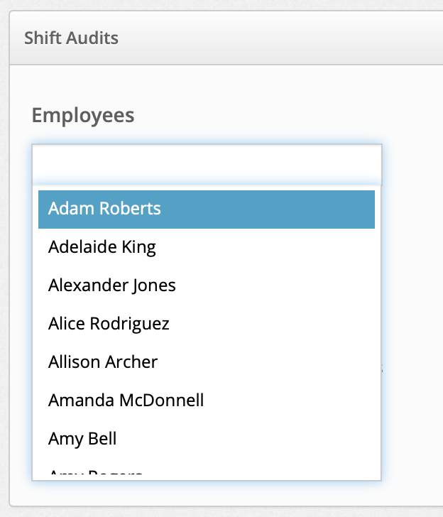 Viewing the Shift Audit