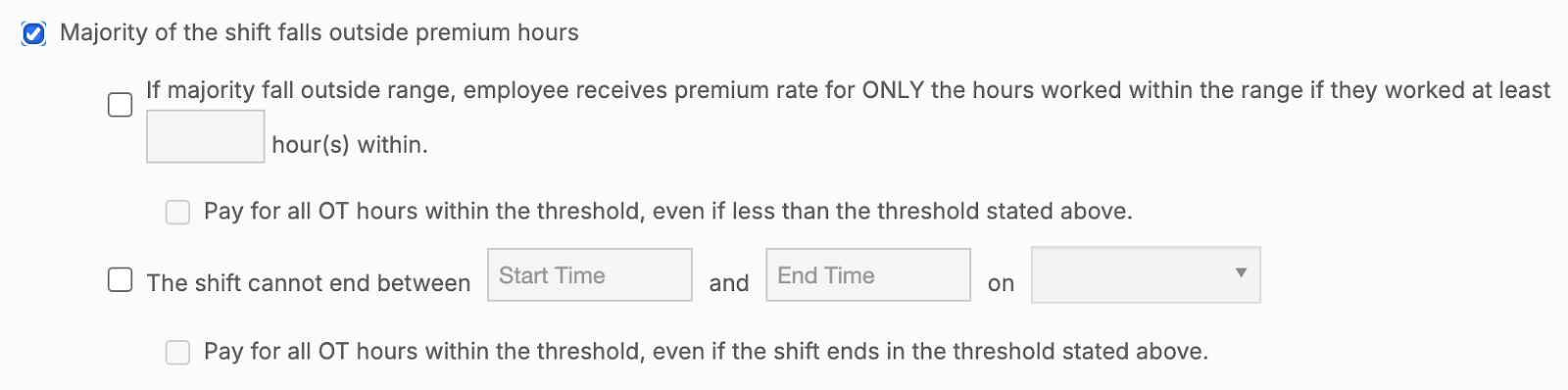 How to Set Up Shift Premium Rules