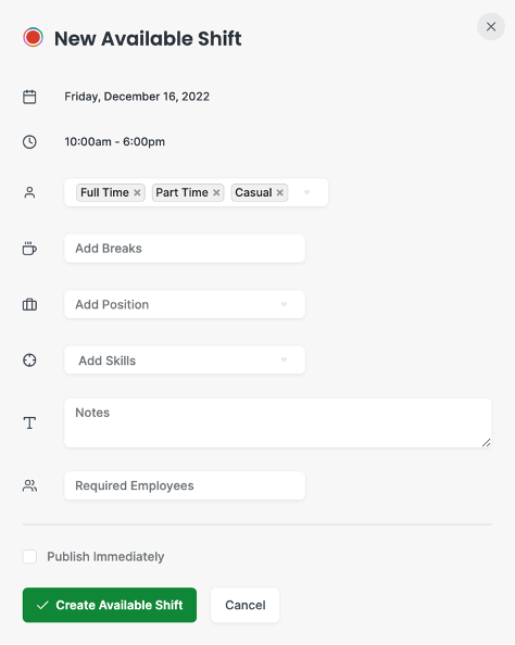 How to Create an Available Shift - Beta