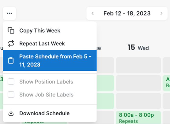 How to Copy and Paste a Full Week's Schedule - Beta