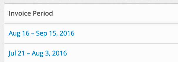 Access Invoice History