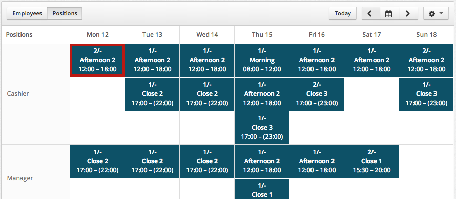Scheduling by Position
